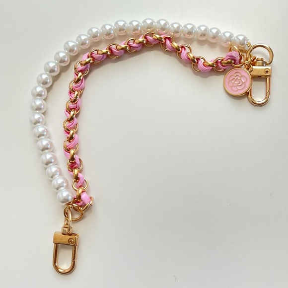 Bags | Nwt Pearl Pink Chain Bag Charm Chain Extender | Poshmark